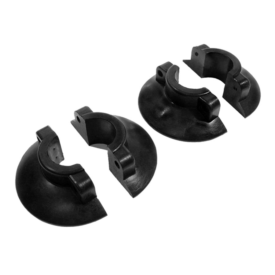 1929-1932 Cord L-29 U-Joint Dust Cover Assembly, hard rubber, 4pc Set