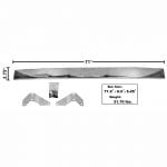 1953-1956 Ford Pickup Front Bumper Chrome with Brackets