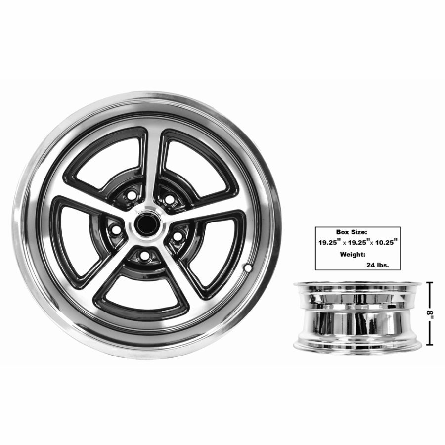 64-81 Chevy|Camaro|Chevelle Magnum Alloy Wheel 17X8 Coated