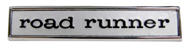 1968 Plymouth Road Runner Road Runner Door / Tail Panel Emblem, Road Runner